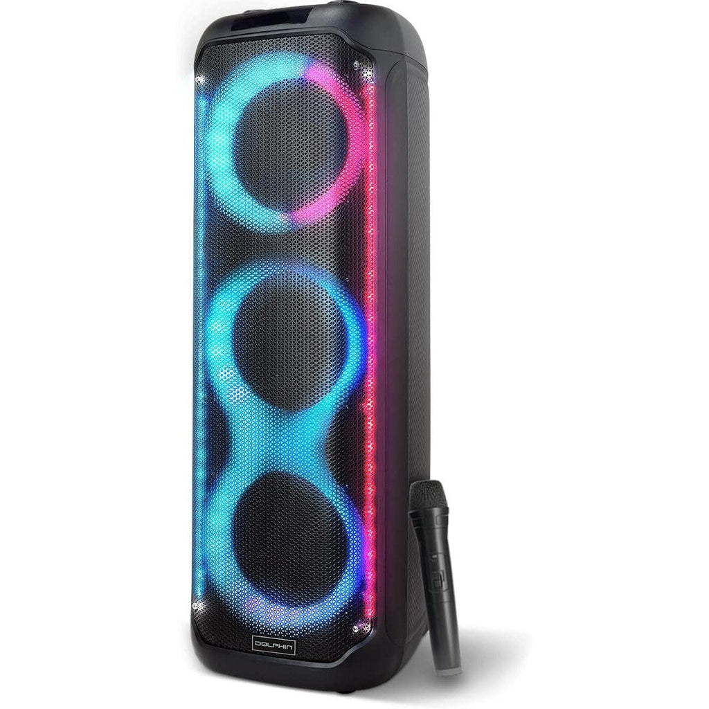 Dolphin KP380 Triple 8" Portable Bluetooth Karaoke Speaker Partybox ...