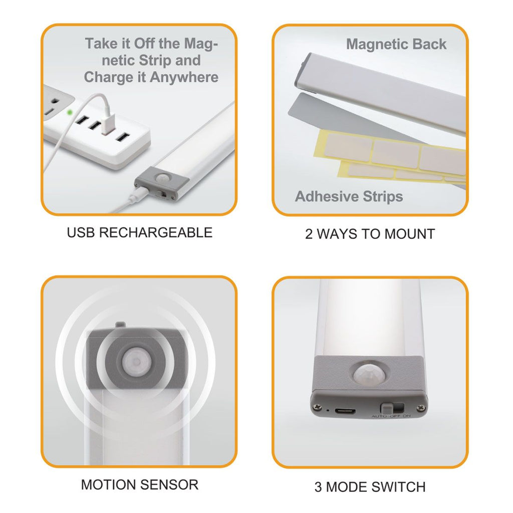 Farpoint WMSL154012 XL Rechargeable Wireless Accent Sensor Light Bar ...