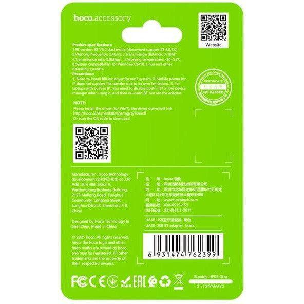 Hoco UA18 USB 5.0 Bluetooth Adapter – Electro Vision Inc