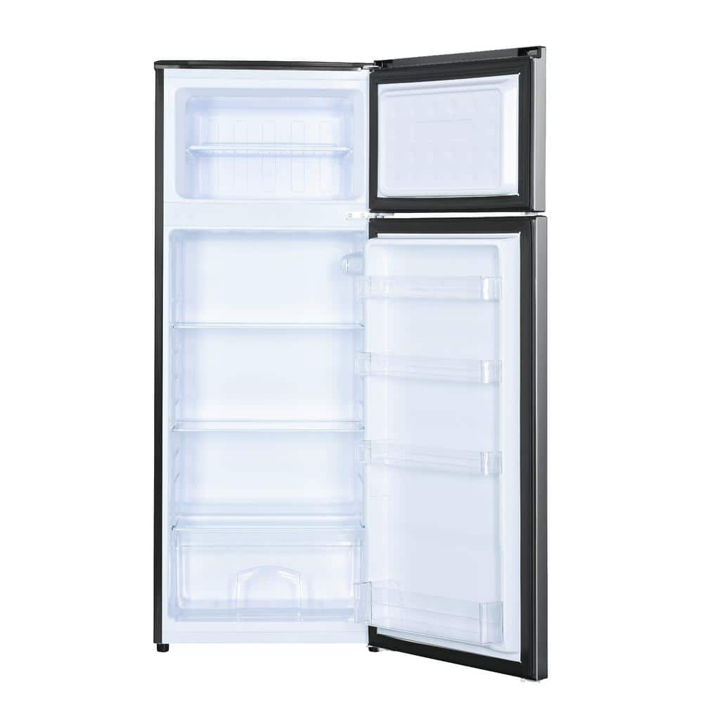 Magic Chef MCDR740STE Mini Fridge in Platinum Steel with Freezer 7.3 C ...