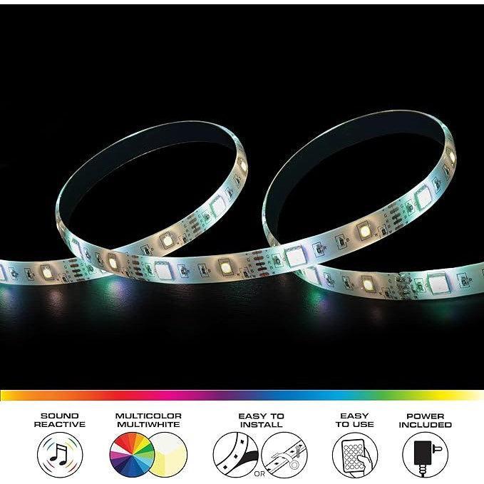 Monster MLB72048RGB RGB LED Light Strip w/ Remote, 16.4ft/5m – Electro ...