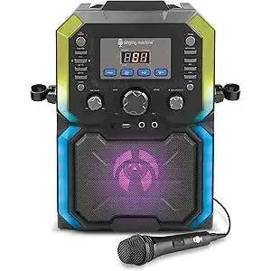 Singing Machine SML271BK CDG Bluetooth Karaoke Machine with Lights ...