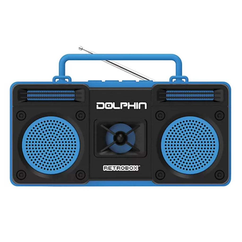 Dolphin RTX20 Retrobox Portable Bluetooth Radio - Blue – Electro Vision Inc
