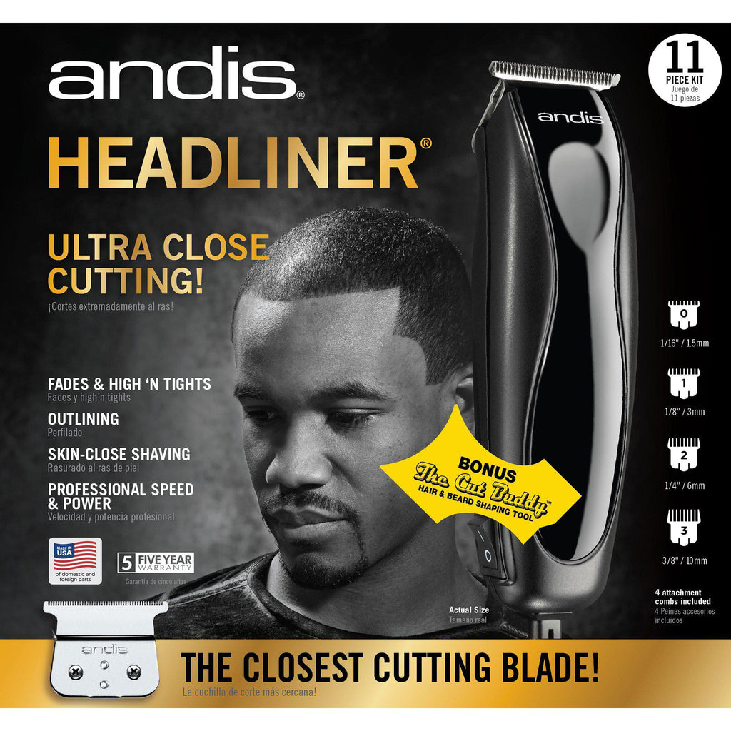 Andis 29775 Headliner Home Haircutting Kit, 11pc with Bonus The Cut Bu ...