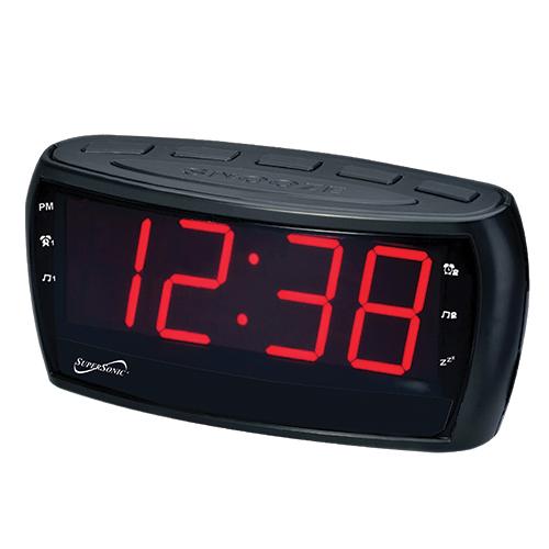 Supersonic SC379 Alarm Clock Jumbo Display - AM/FM – Electro Vision Inc